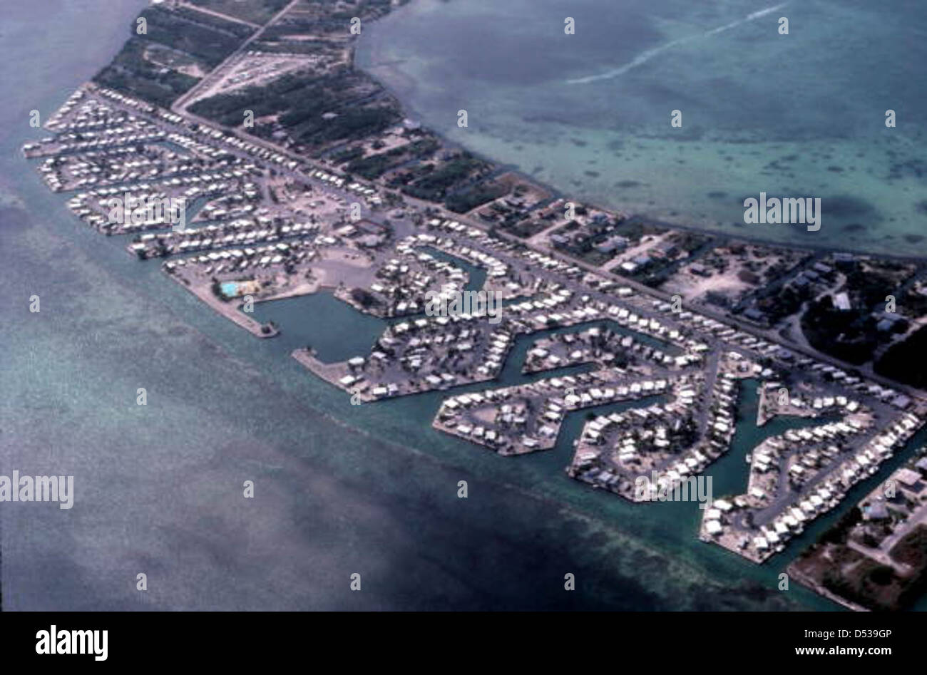 Aerial view of the Venture Out Resort located on Cudjoe Key in the ...