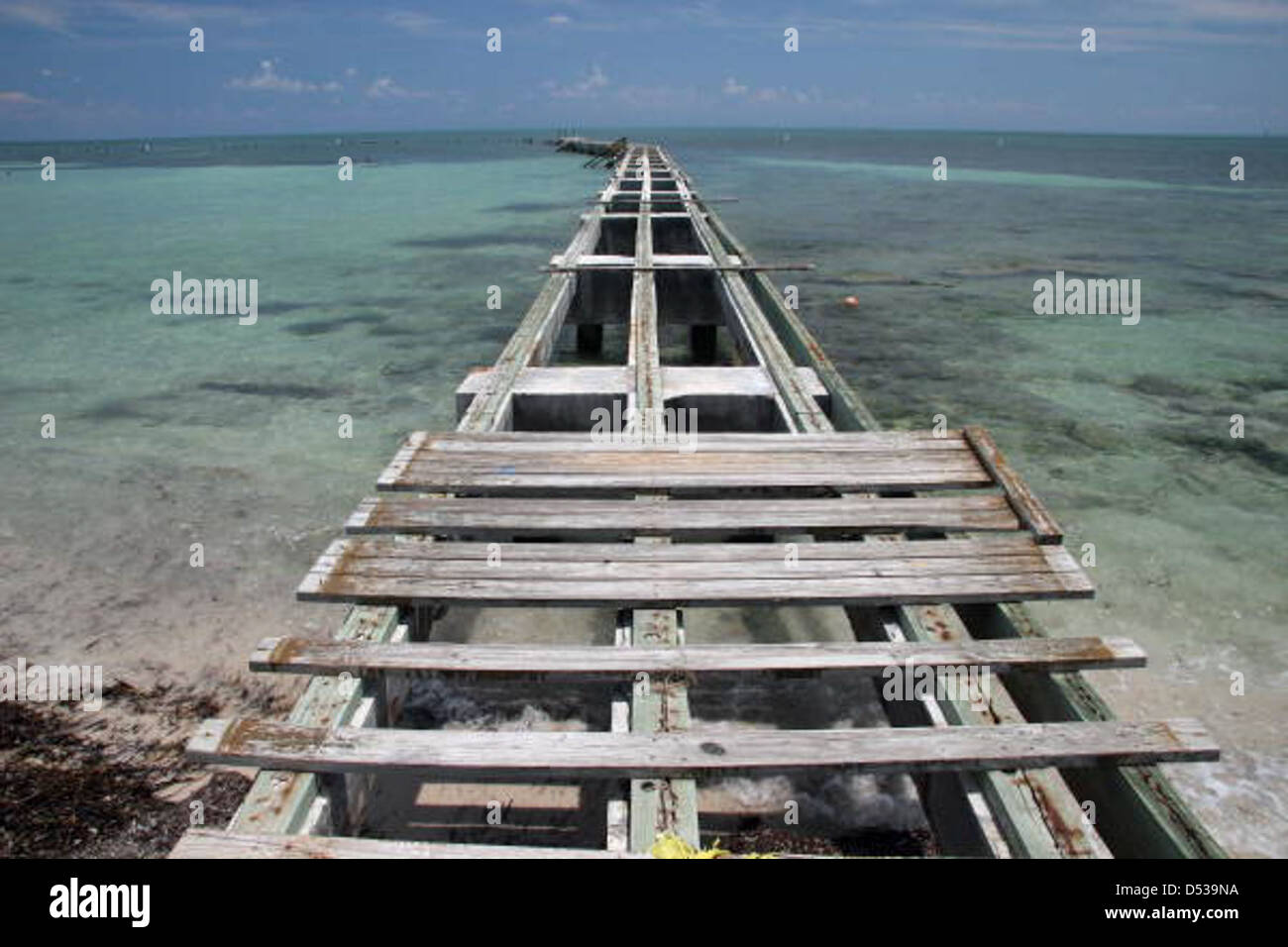 The Higgs Beach Pier in Key West, Florida, is a scenic spot overlooking ...