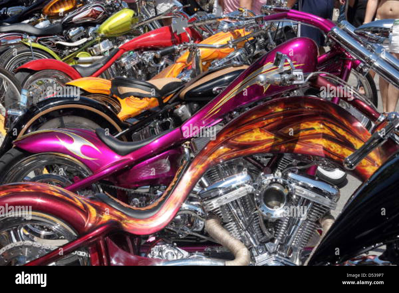 Motorcycles line Duval Street in Key West, Florida, during the annual ...