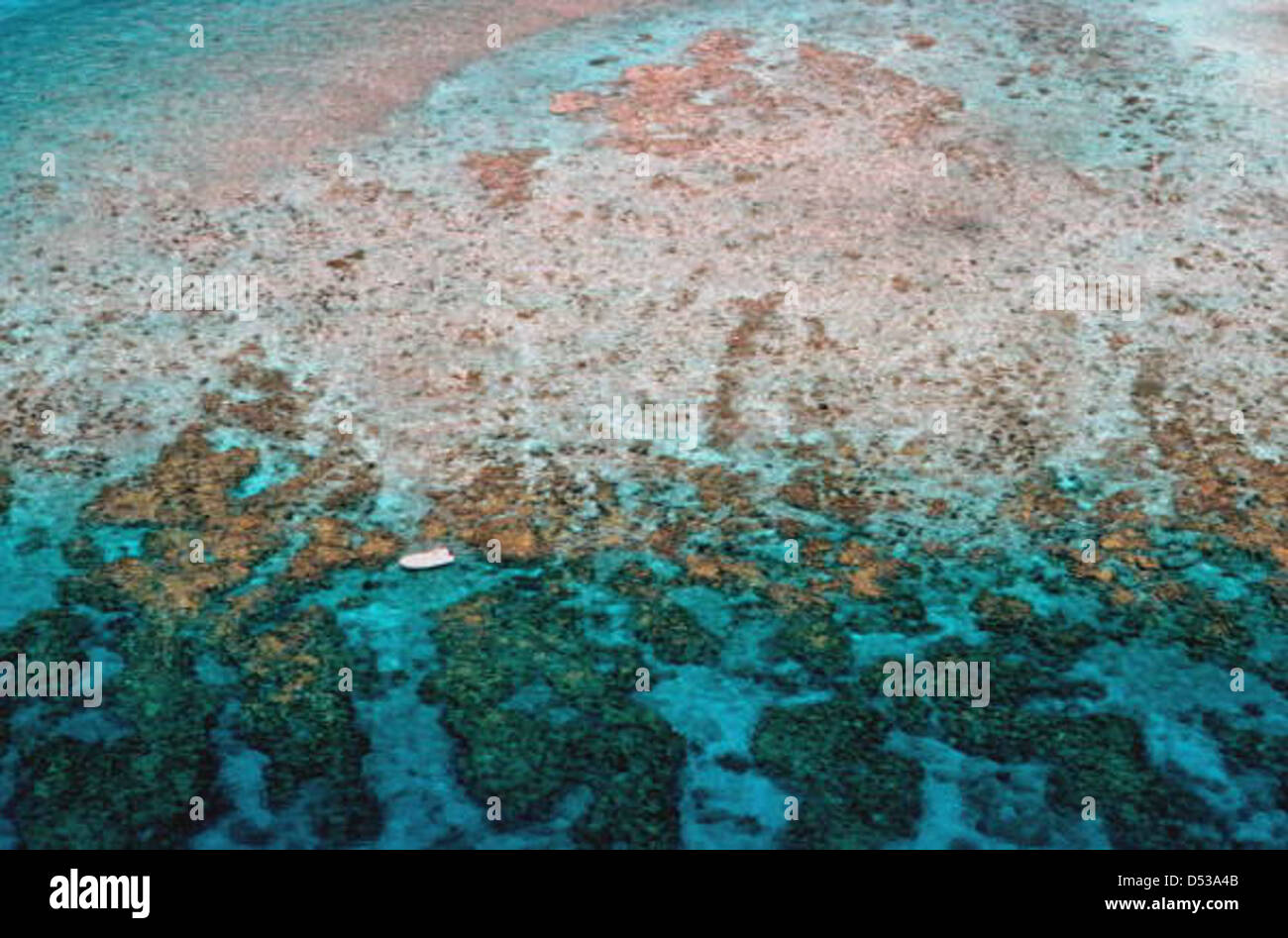 Aerial photograph from the 1970s showing the finger reefs off Key West ...