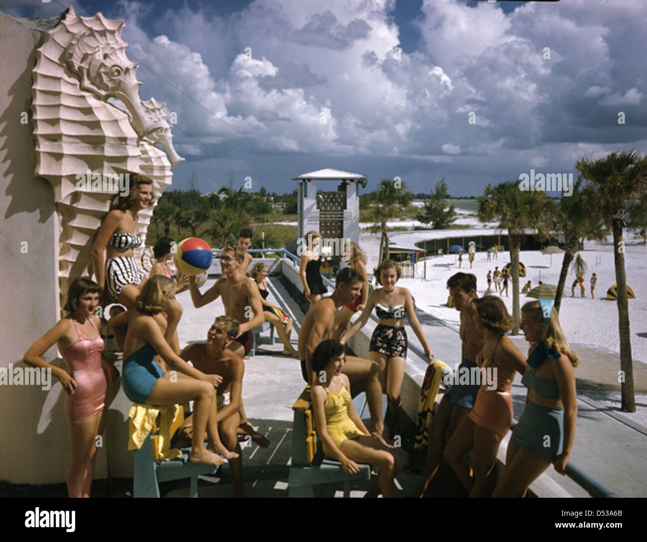 This photo from the 1940s shows young men and women at the Municipal ...