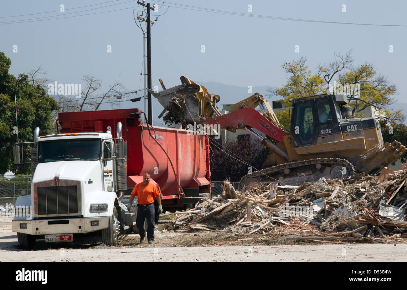 Demolition Debris Removal Stock Photo - Alamy