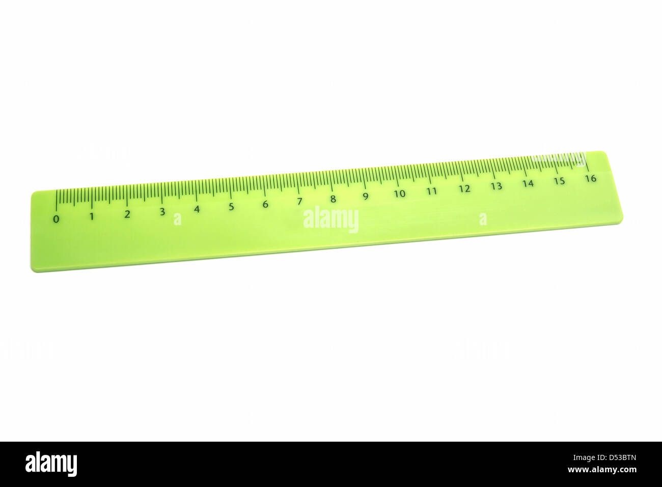 Green ruler isolated on white background Stock Photo - Alamy