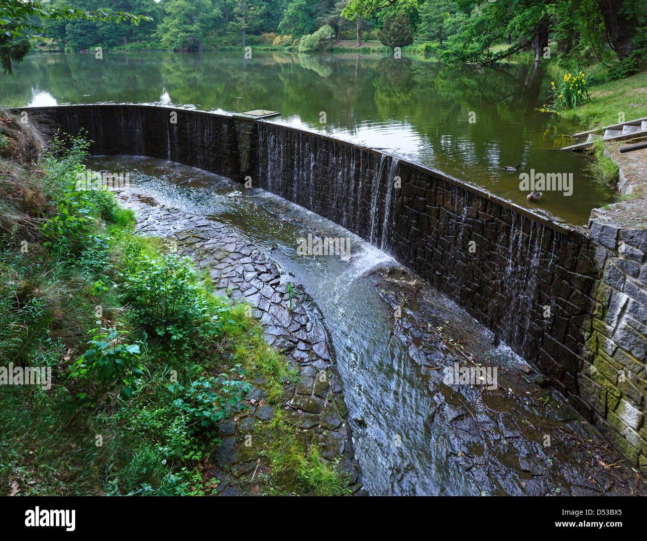 Pond dike hi-res stock photography and images - Alamy