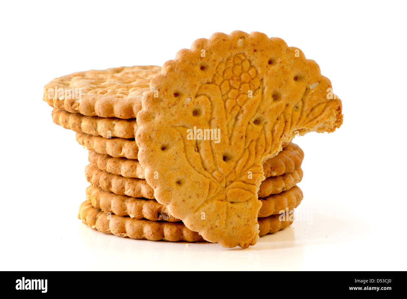 Closeup of a delicious crackers on white background Stock Photo - Alamy