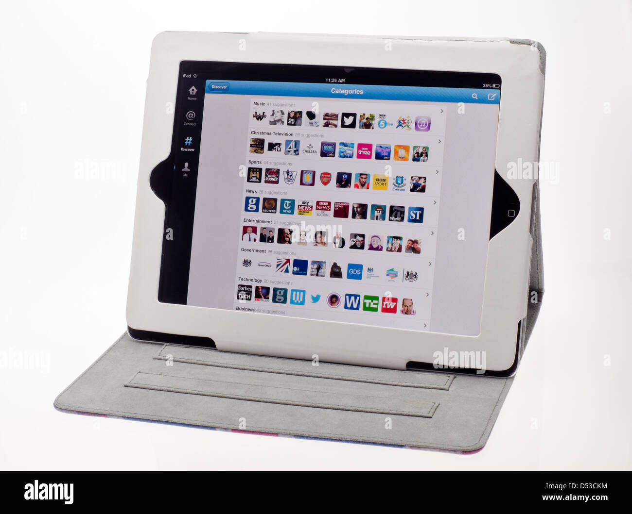 Tablet showing twitter hi-res stock photography and images - Alamy