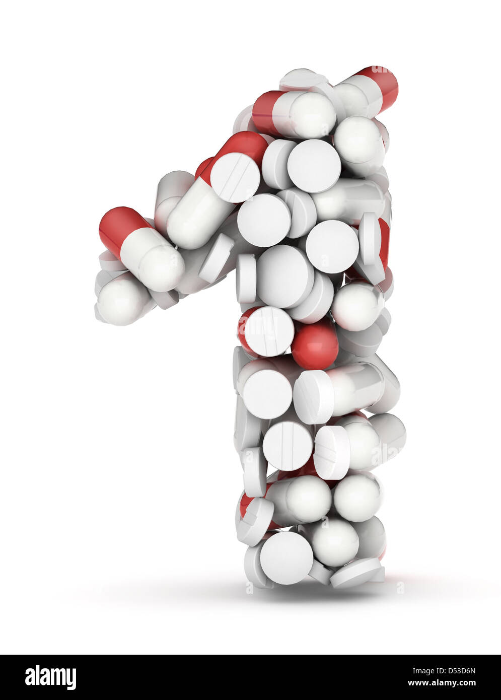 Number 1, alphabet of medicine pills Stock Photo - Alamy