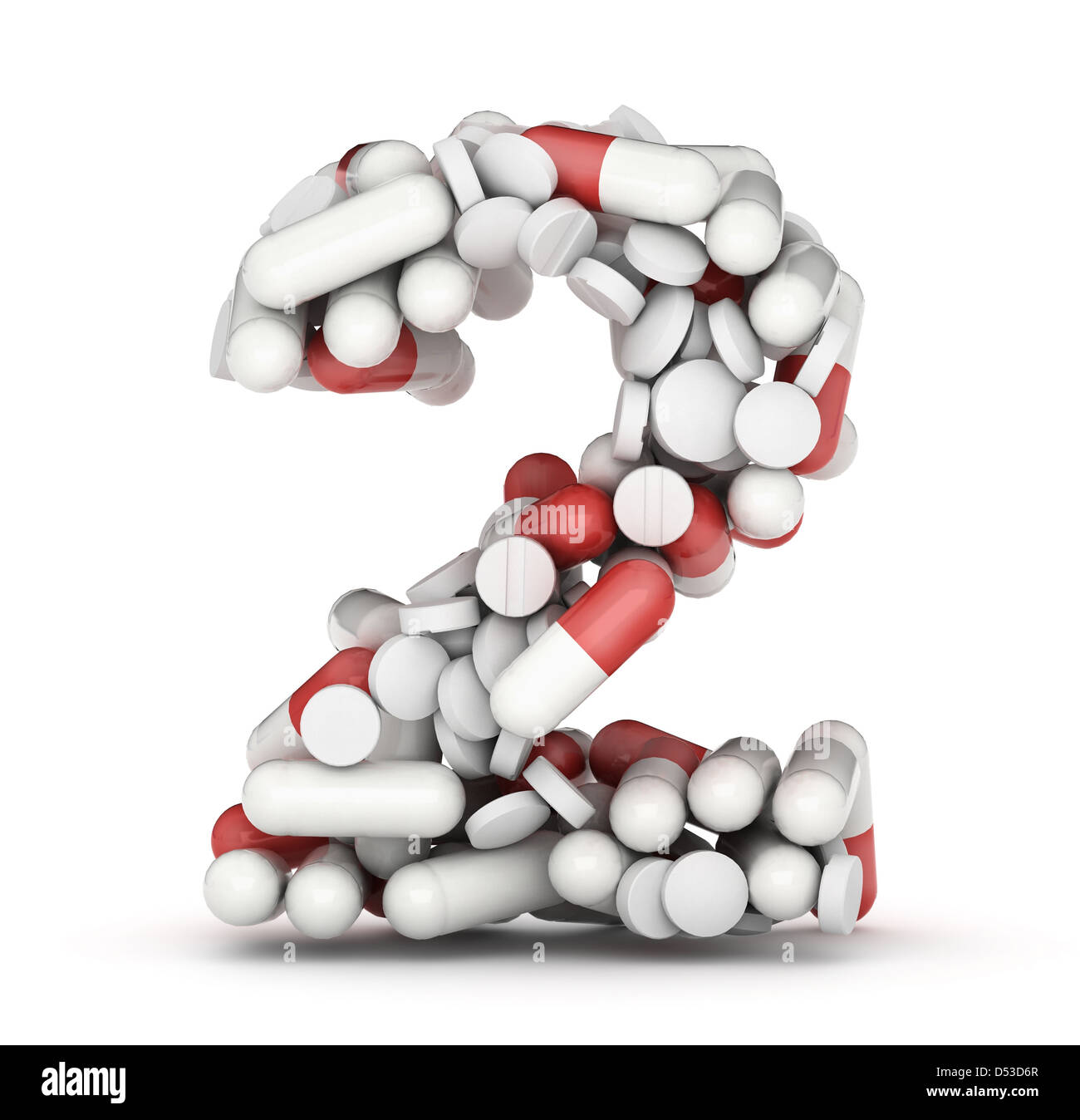 Number 2, alphabet of medicine pills Stock Photo - Alamy
