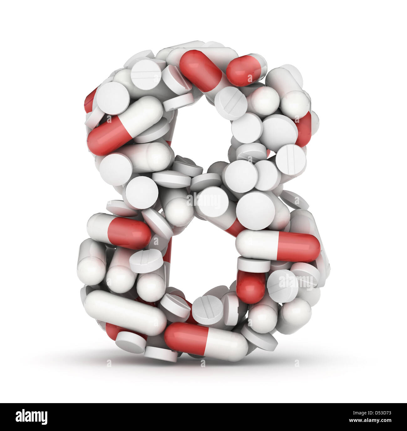 Number 8, alphabet of medicine pills Stock Photo - Alamy
