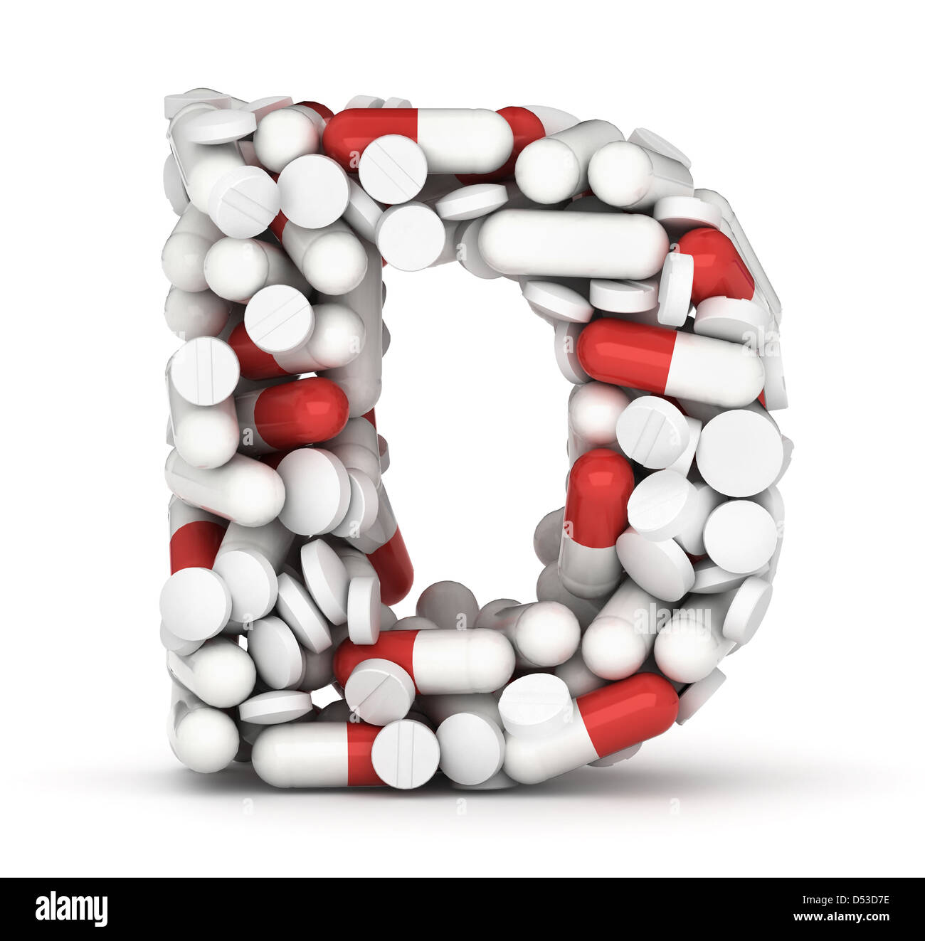 Letter D, alphabet of medicine pills Stock Photo - Alamy