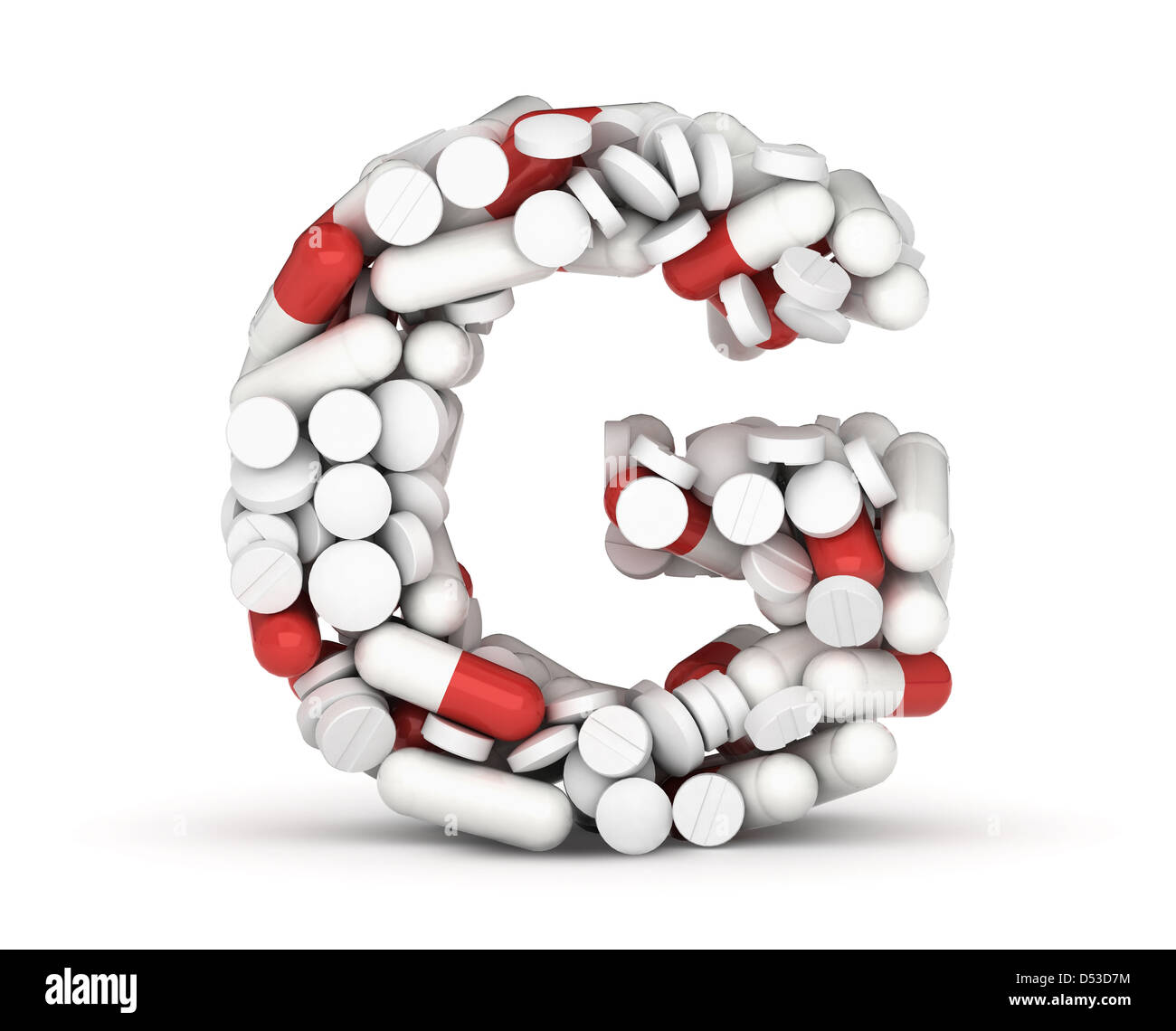 Letter G, alphabet of medicine pills Stock Photo - Alamy