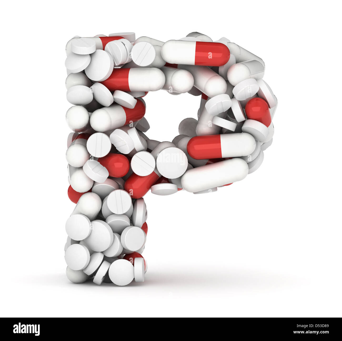 Letter P, alphabet of medicine pills Stock Photo - Alamy