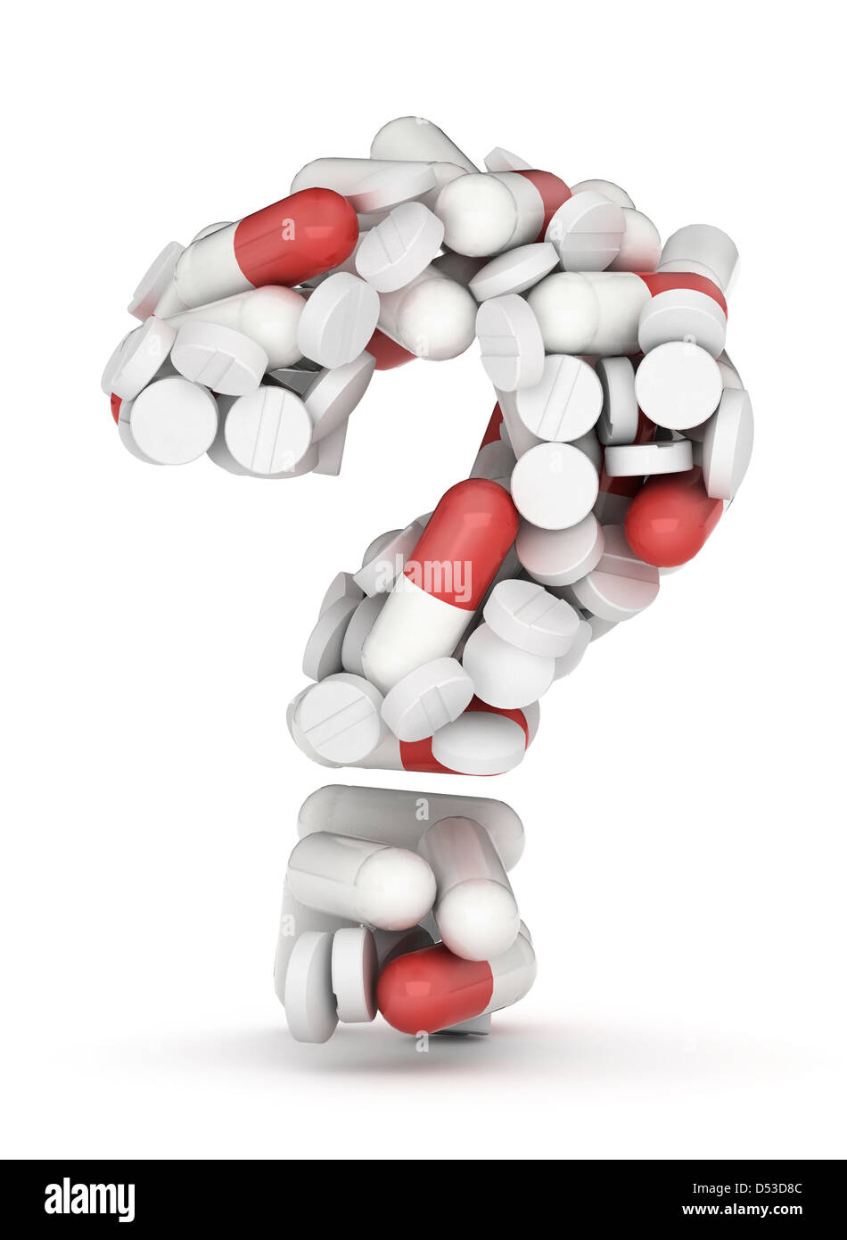 Pill question mark Cut Out Stock Images & Pictures - Alamy
