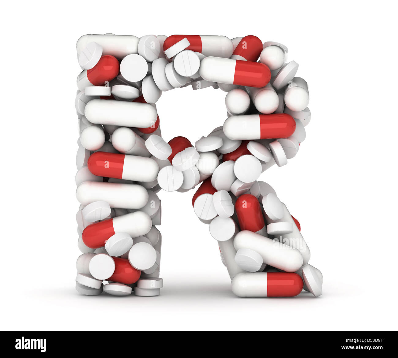 Letter R, alphabet of medicine pills Stock Photo - Alamy