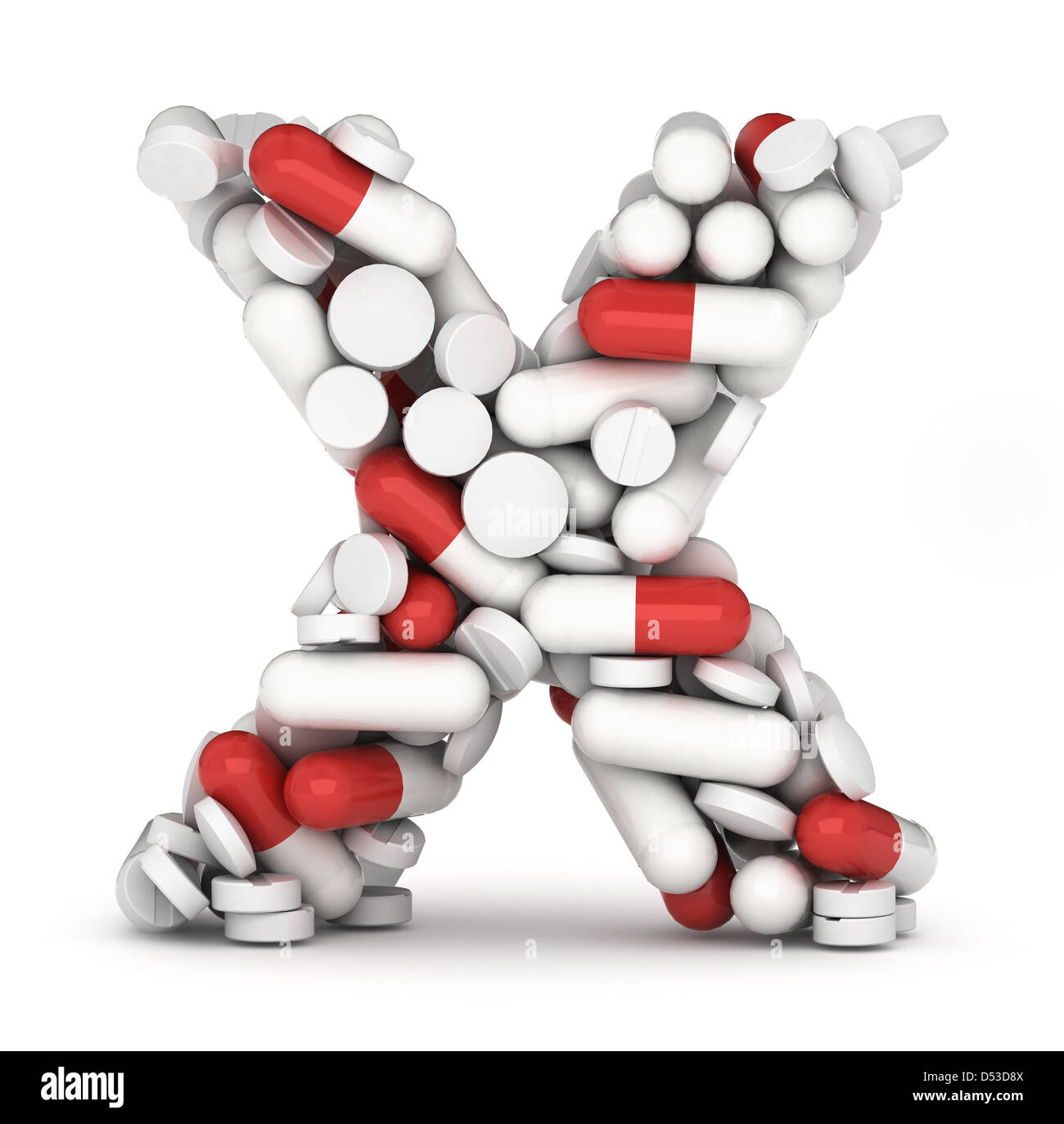 Letter X, alphabet of medicine pills Stock Photo - Alamy