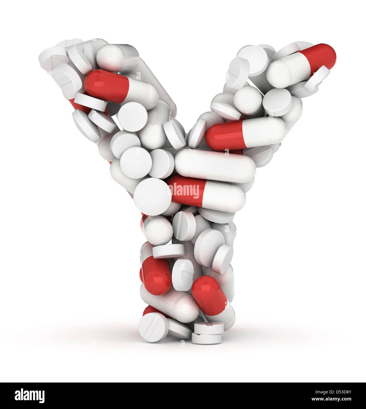 Letter Y, alphabet of medicine pills Stock Photo - Alamy