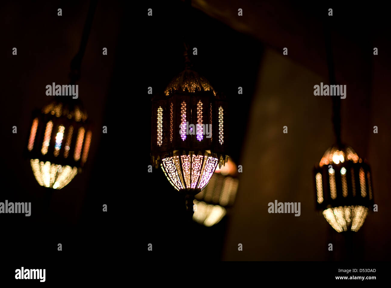Lamps at Night in Marrakech, Morocco Stock Photo - Alamy