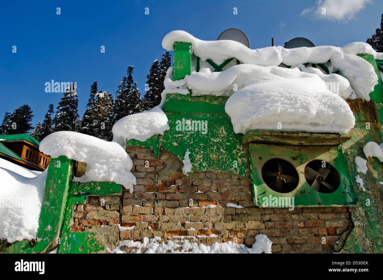 Ski resort in winter, Gulmarg, Jammu And Kashmir, India Stock Photo - Alamy