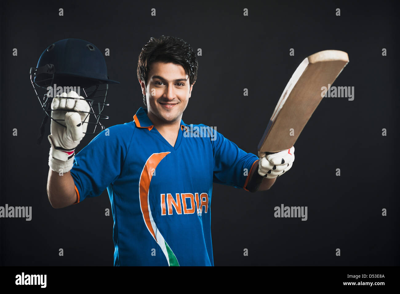Cricket batsman celebrating his success Stock Photo - Alamy Cricket batsman celebrating his success Stock Photo - Alamy