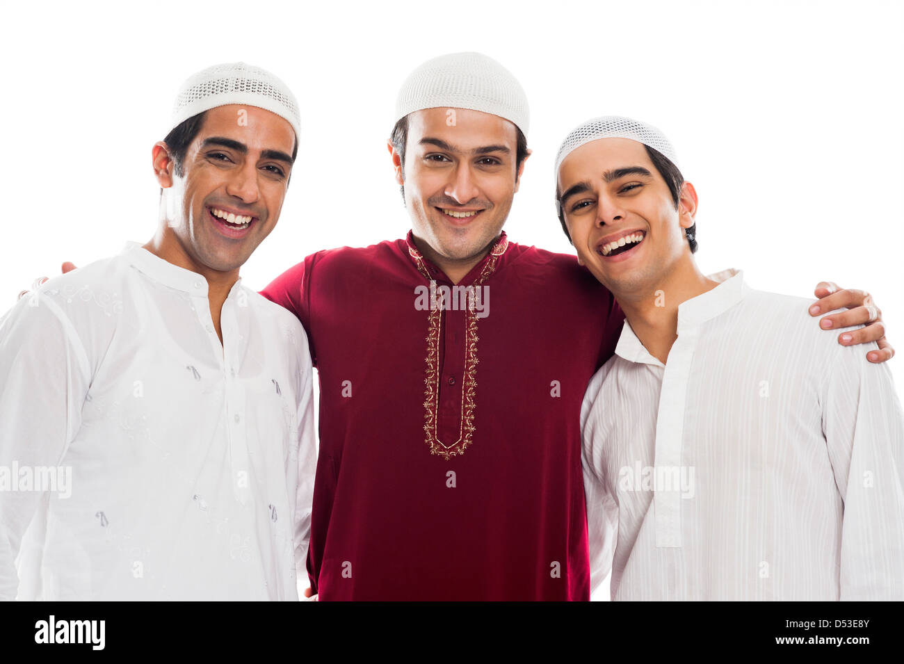 Portrait three cheerful muslim hi-res stock photography and images - Alamy
