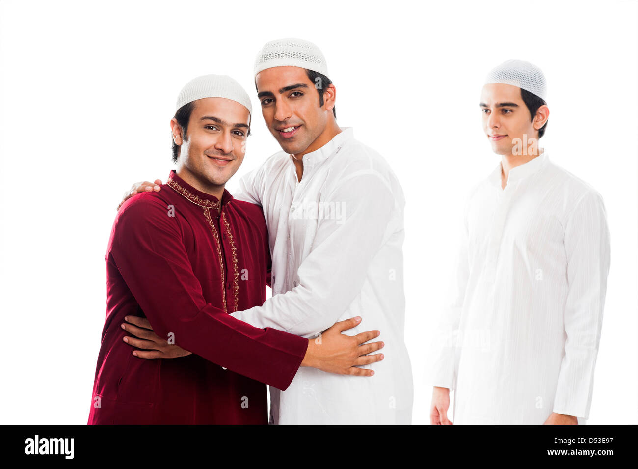 Friends greeting each other during Eid festival Stock Photo - Alamy