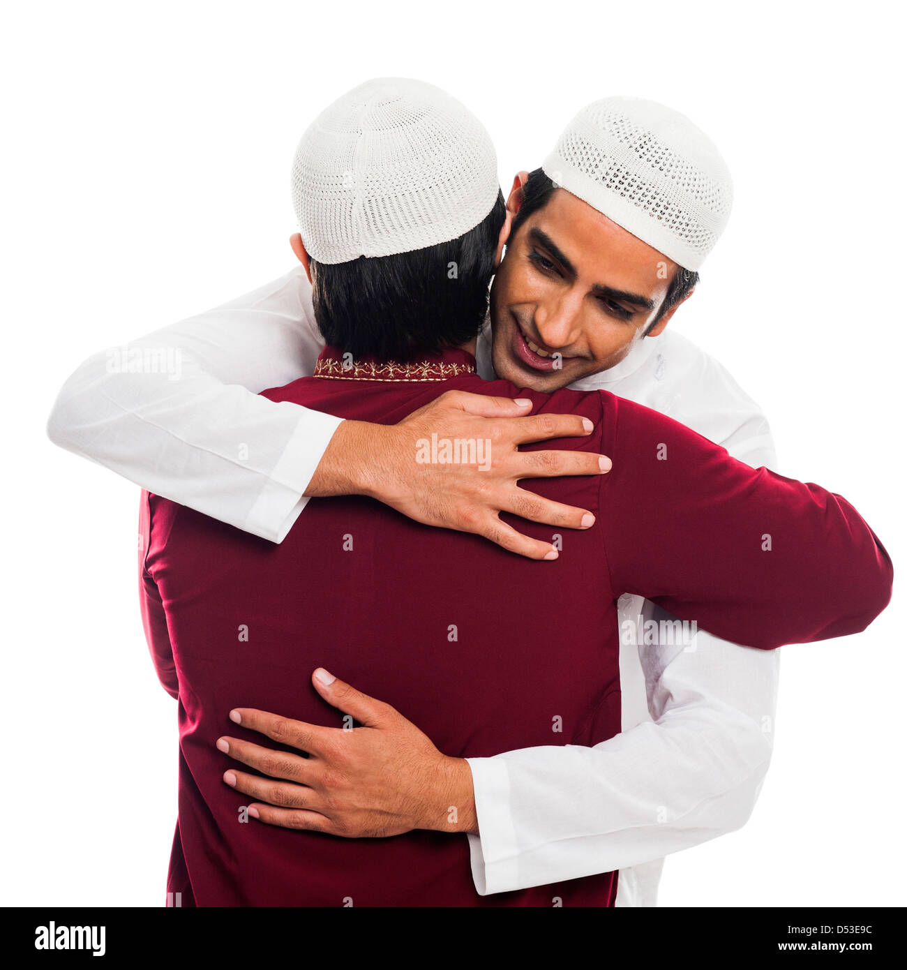 Friends embracing each other during Eid festival Stock Photo - Alamy