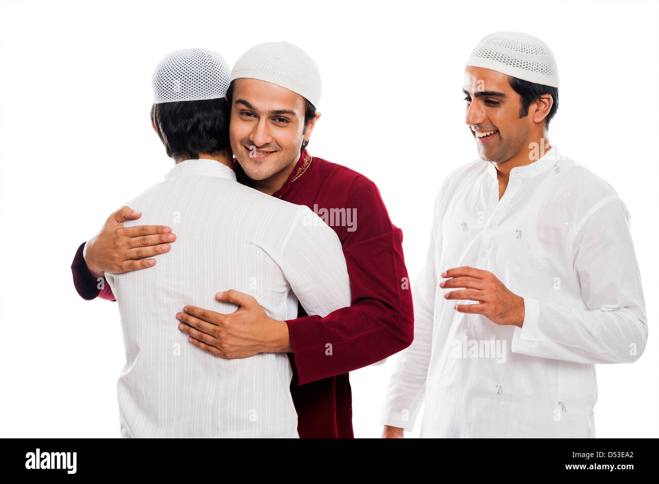 Friends embracing each other during Eid festival Stock Photo - Alamy