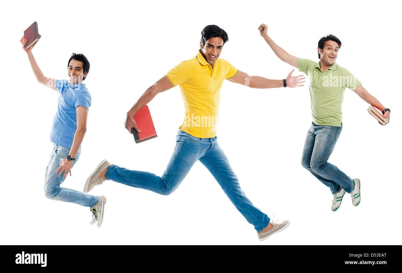Indian college student running books hi-res stock photography and ...