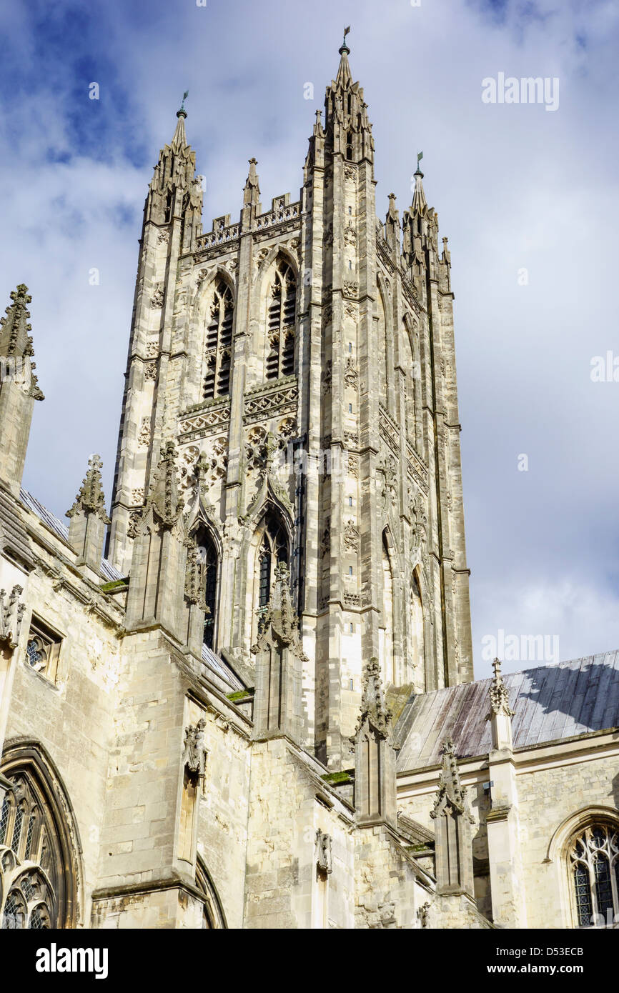 Canterbury Cathedral Bell Harry Tower Kent England Stock Photo - Alamy
