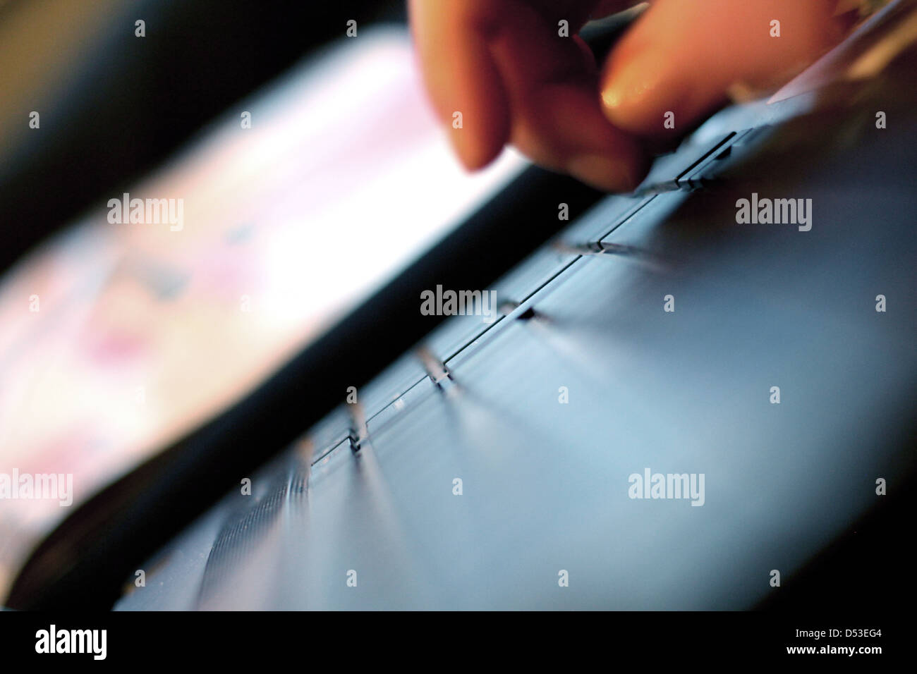 Woman hands tech typing hi-res stock photography and images - Alamy