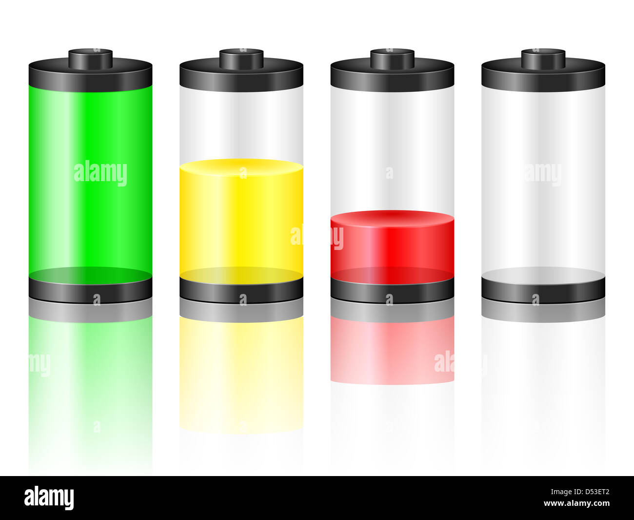 Battery with the level of charge. Vector illustration Stock Photo - Alamy