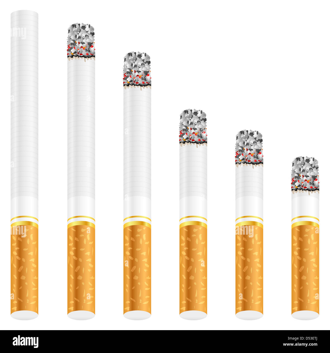 Cigarette set on a white background. Vector illustration Stock Photo ...
