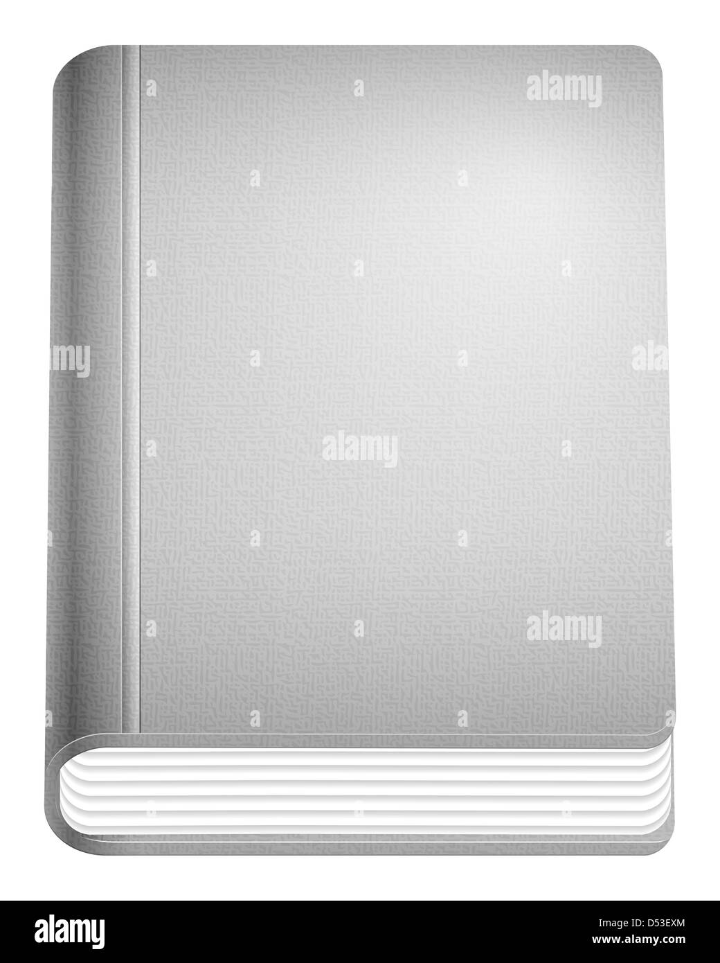 Hardcover grey book on white background. Vector illustration Stock ...