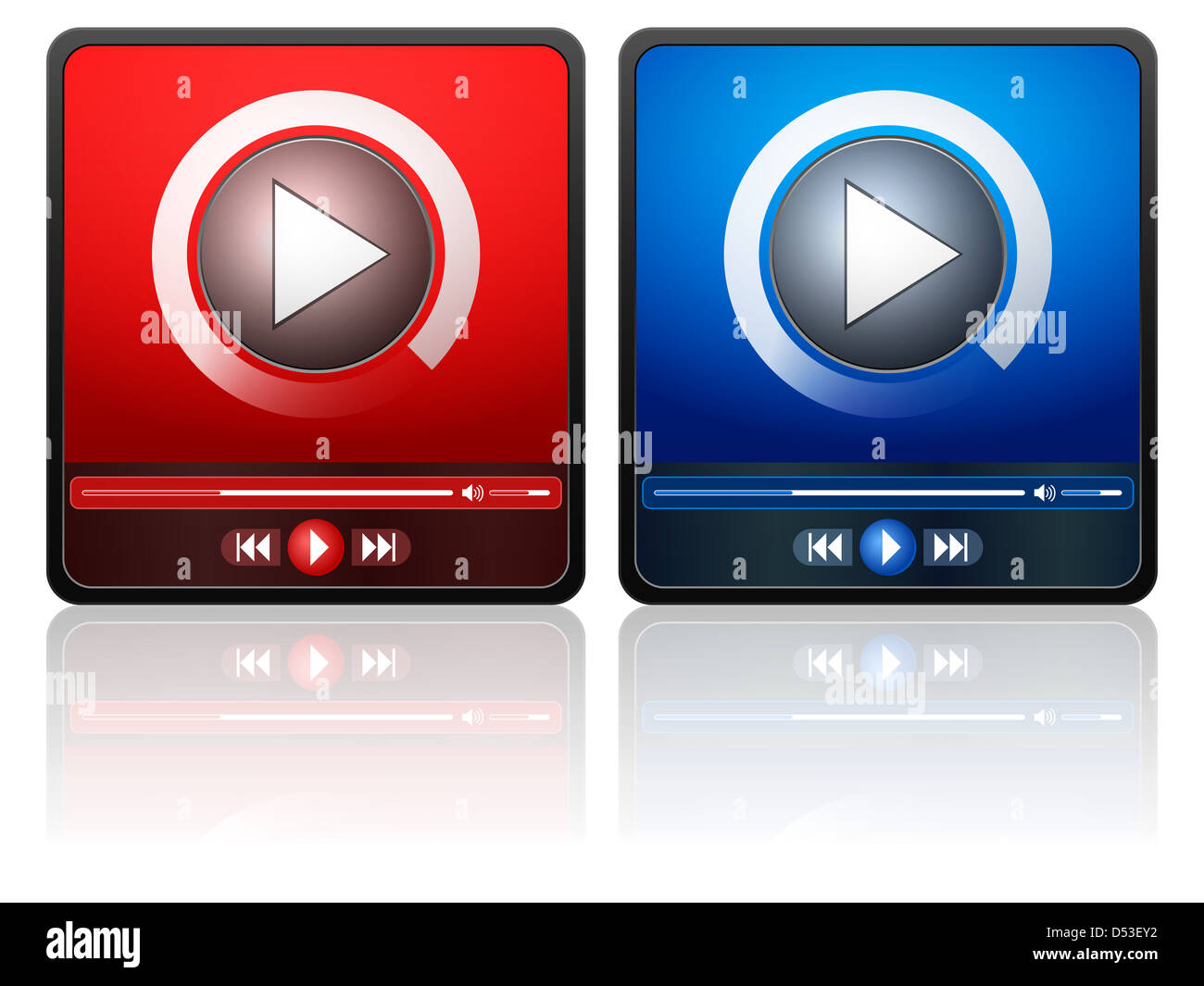 Media player icon on a white background Stock Photo - Alamy