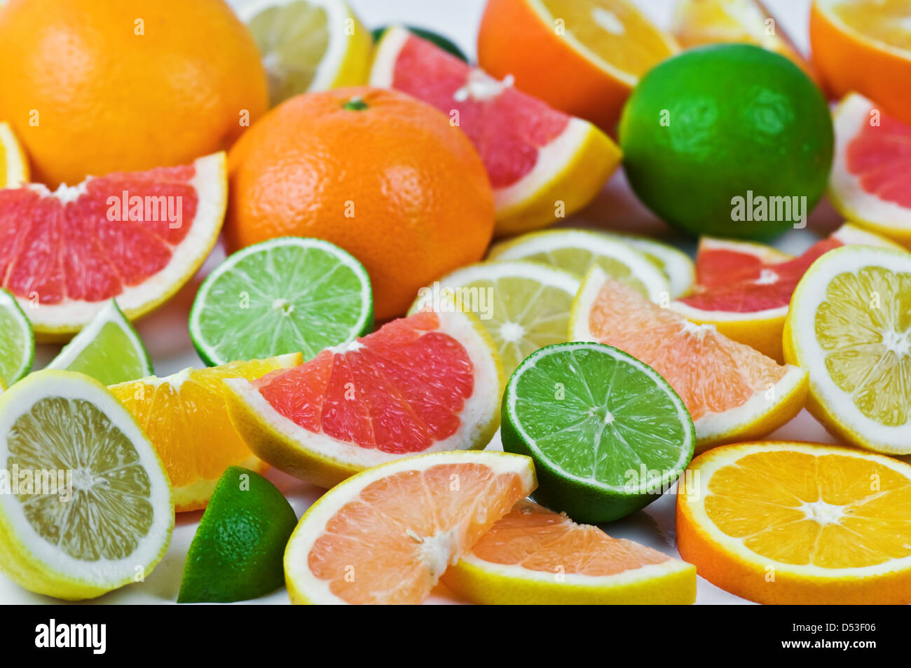 different citrus fruit close up Stock Photo - Alamy