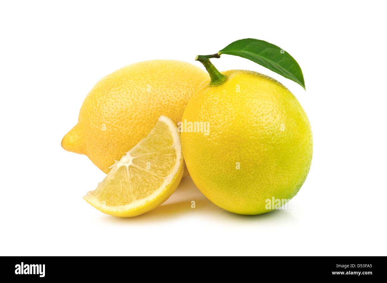 two lemon isolated on white Stock Photo - Alamy