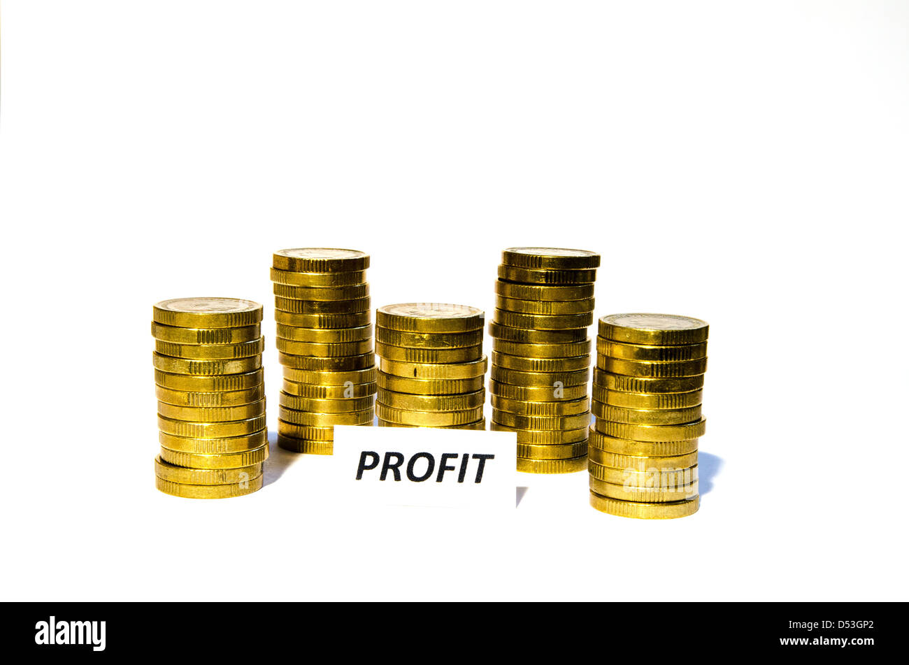 Golden coin pile Cut Out Stock Images & Pictures - Alamy