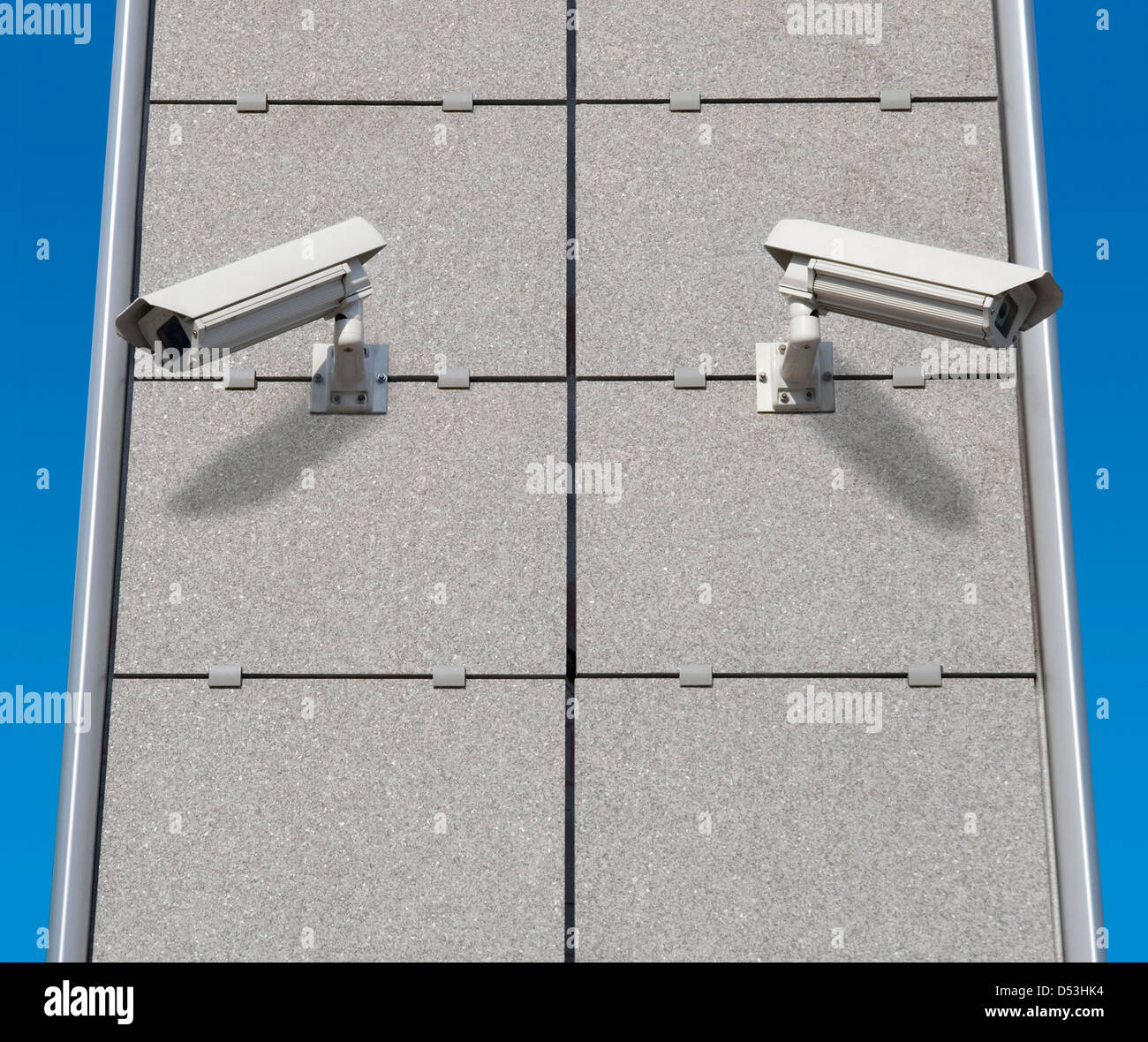 Two Security Cameras Monitoring at Different Directions Stock Photo - Alamy