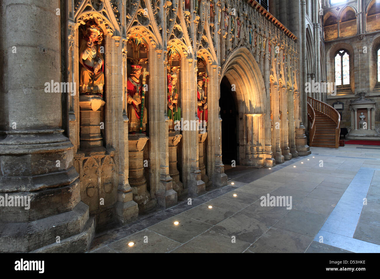 Interior views of Ripon Cathedral, Ripon City, North Yorkshire, England ...