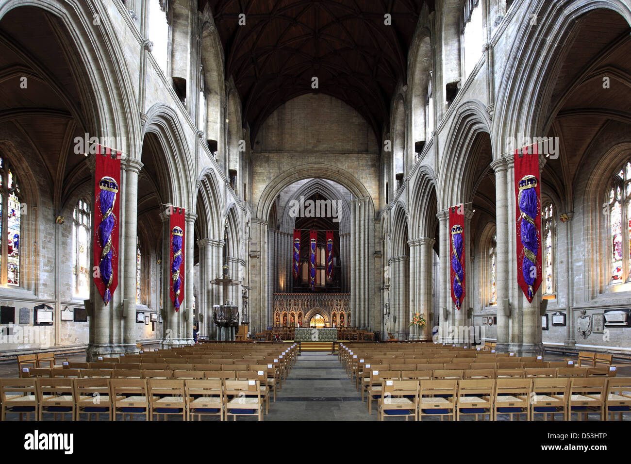 Interior views of Ripon Cathedral, Ripon City, North Yorkshire, England ...
