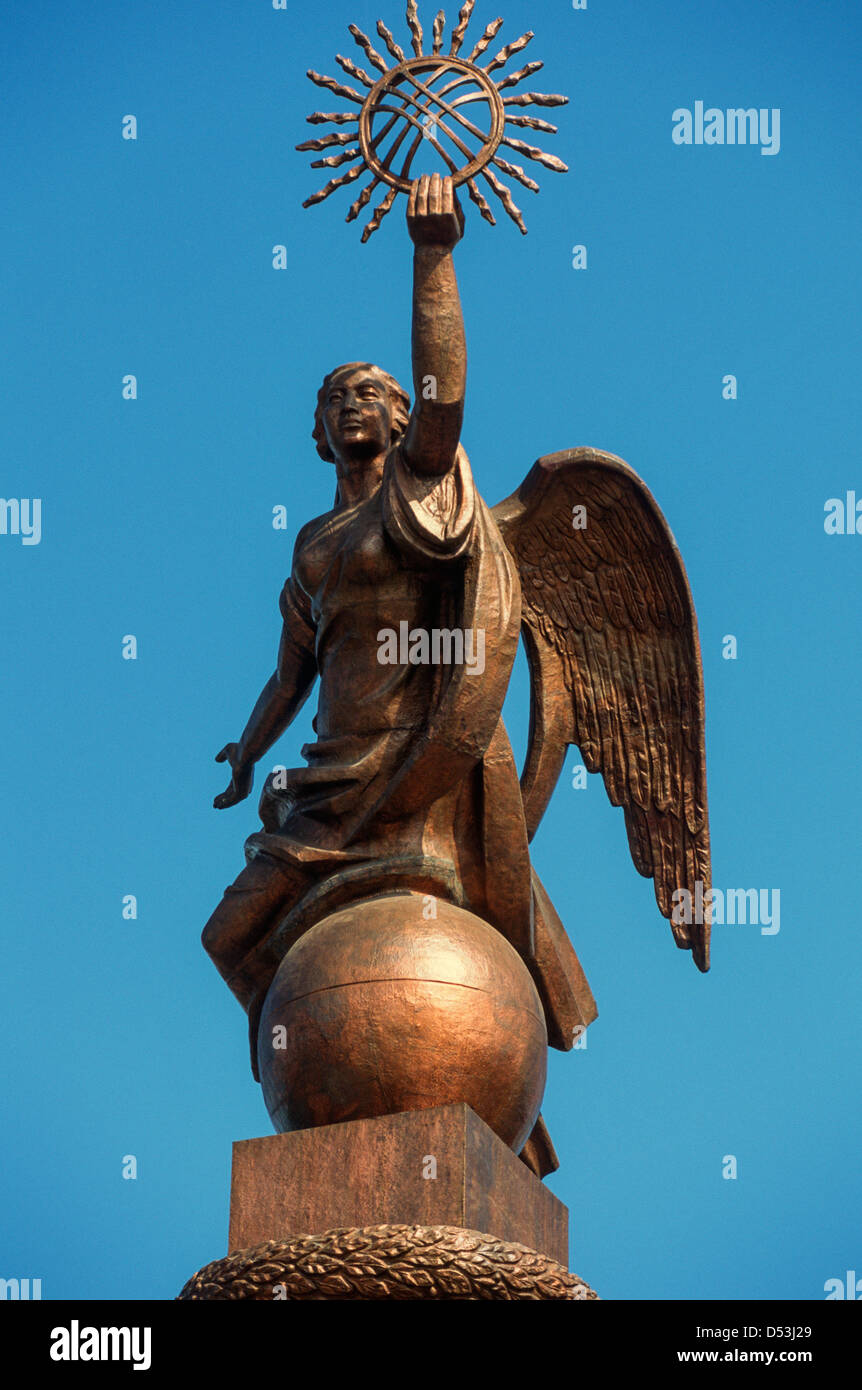 The former Erkindik Monument in Bishkek, Kyrgyzstan. This statue was ...