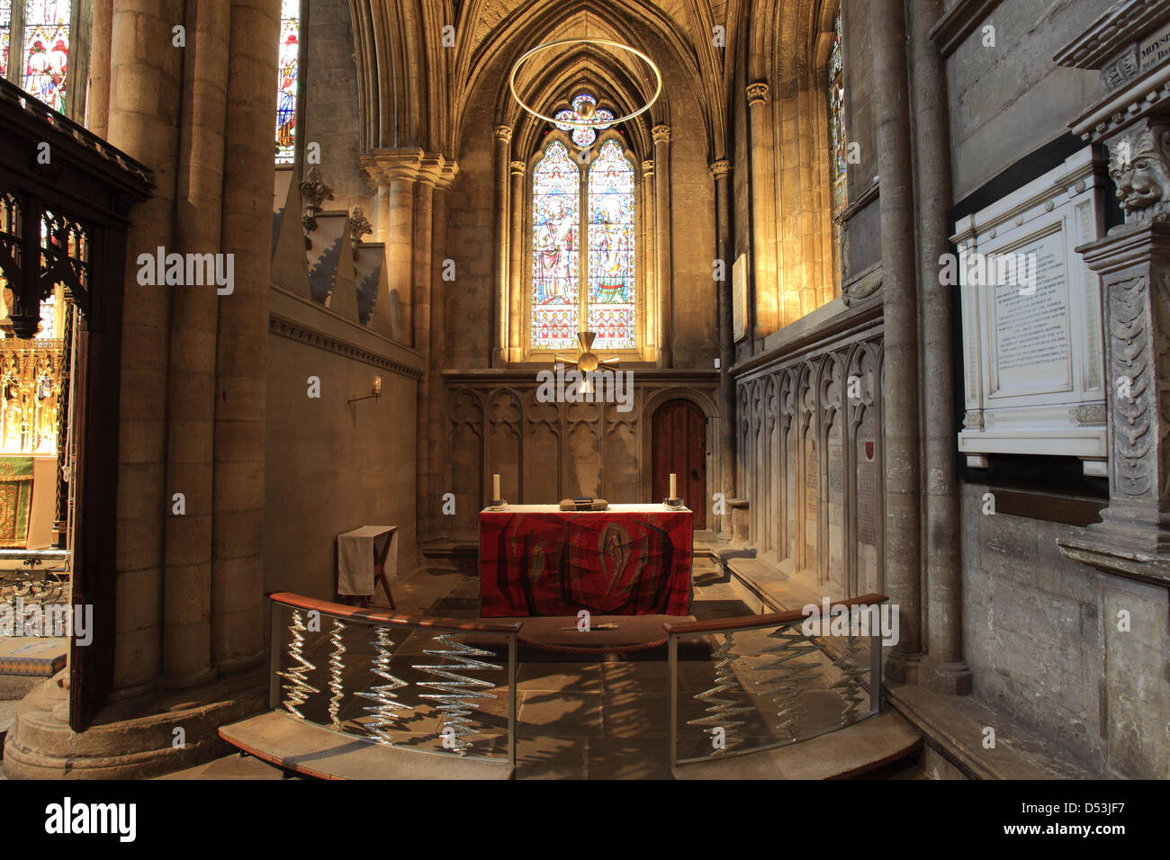 Interior views of Ripon Cathedral, Ripon City, North Yorkshire, England ...