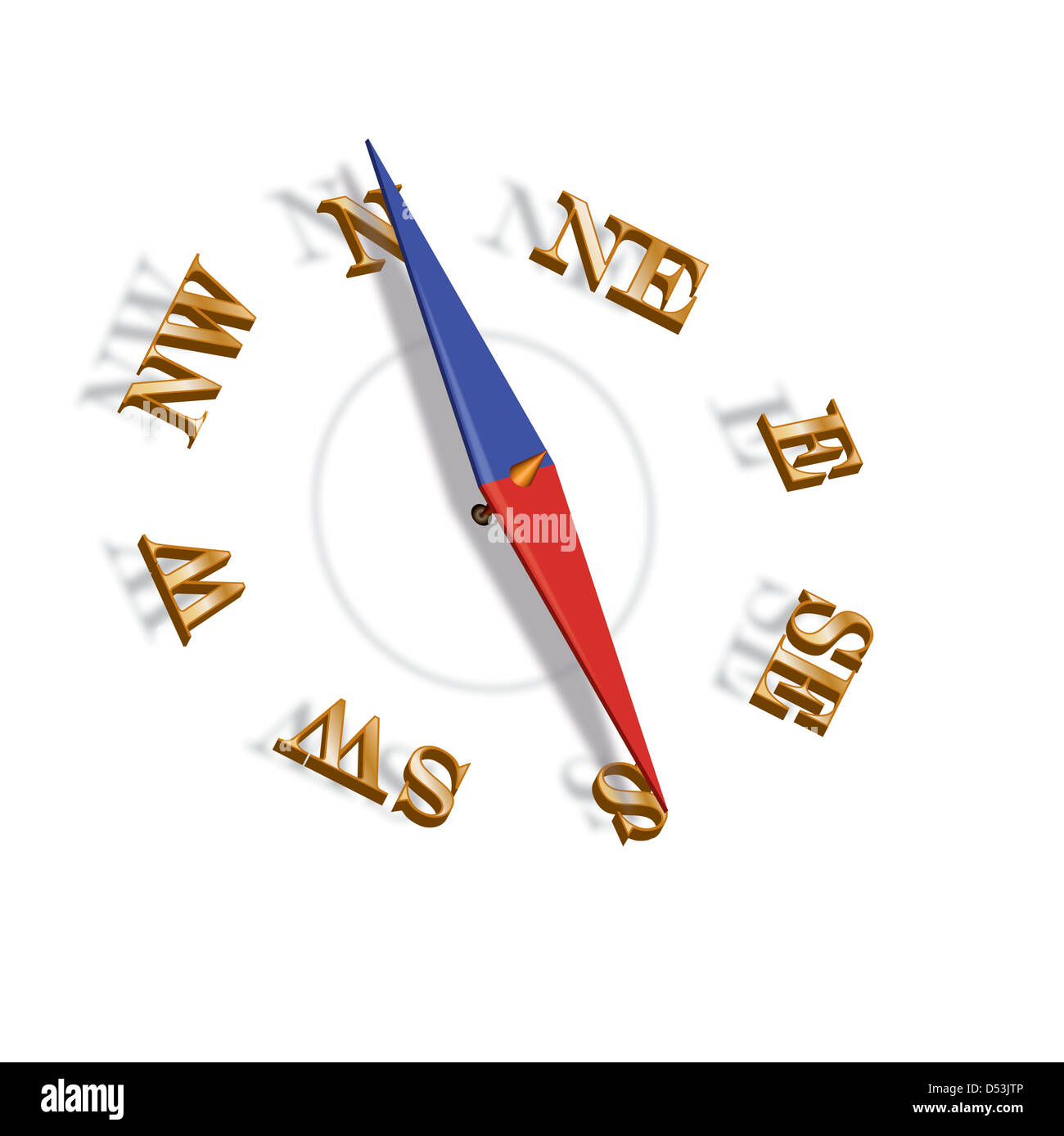 Bussola 3D Compass 3D vector Stock Photo - Alamy
