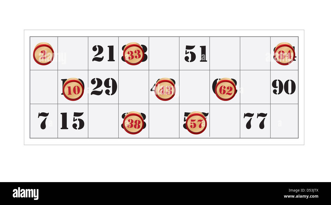 bingo number vector on white background Stock Photo - Alamy