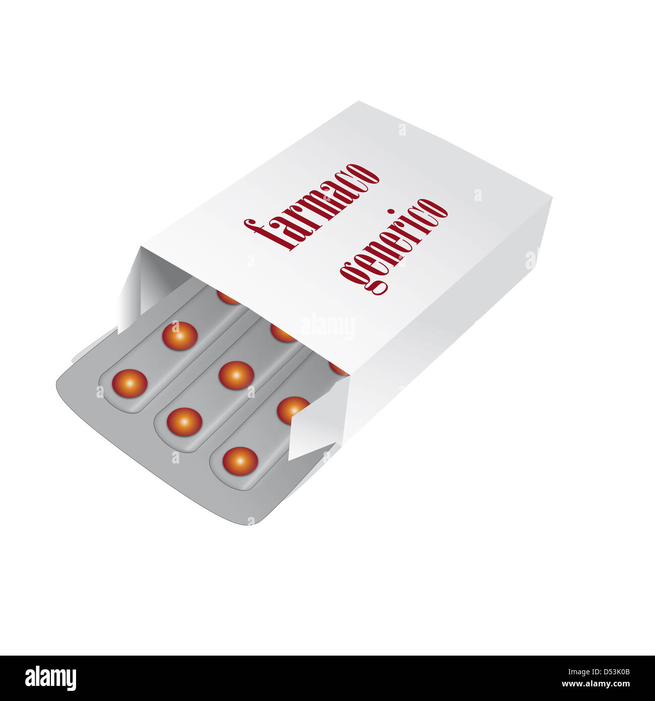 Box of generic medicinal pills Stock Photo - Alamy