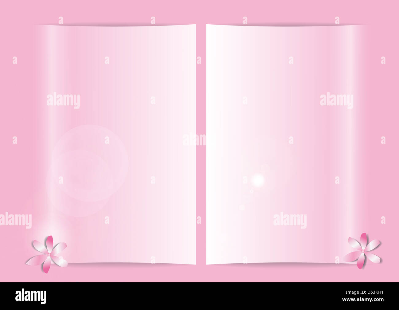 soft pink sheets floreal motive Stock Photo - Alamy