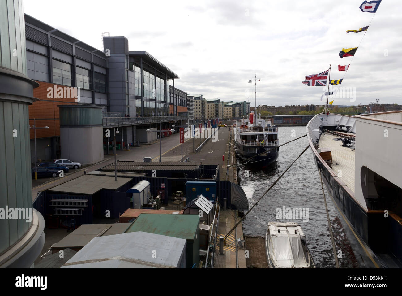The pier at Leith where the royal yacht, HMY Britannia is berthed. This ...