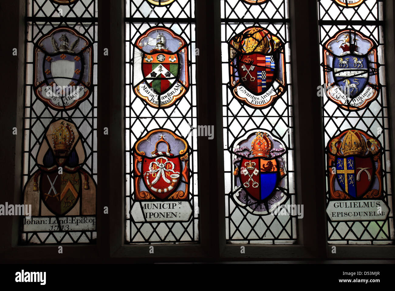 Interior views of Ripon Cathedral, Ripon City, North Yorkshire, England ...