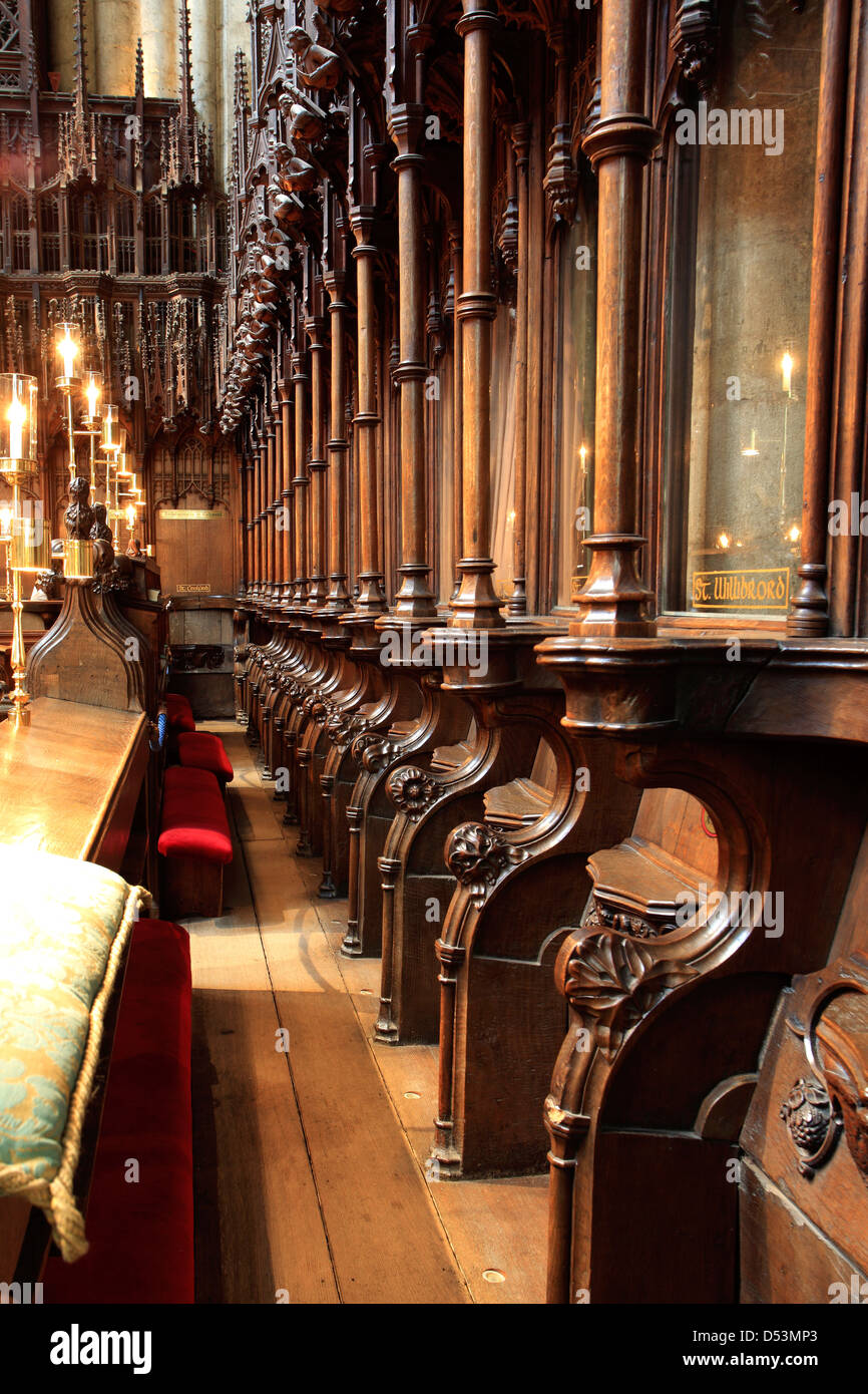 Interior views of Ripon Cathedral, Ripon City, North Yorkshire, England ...
