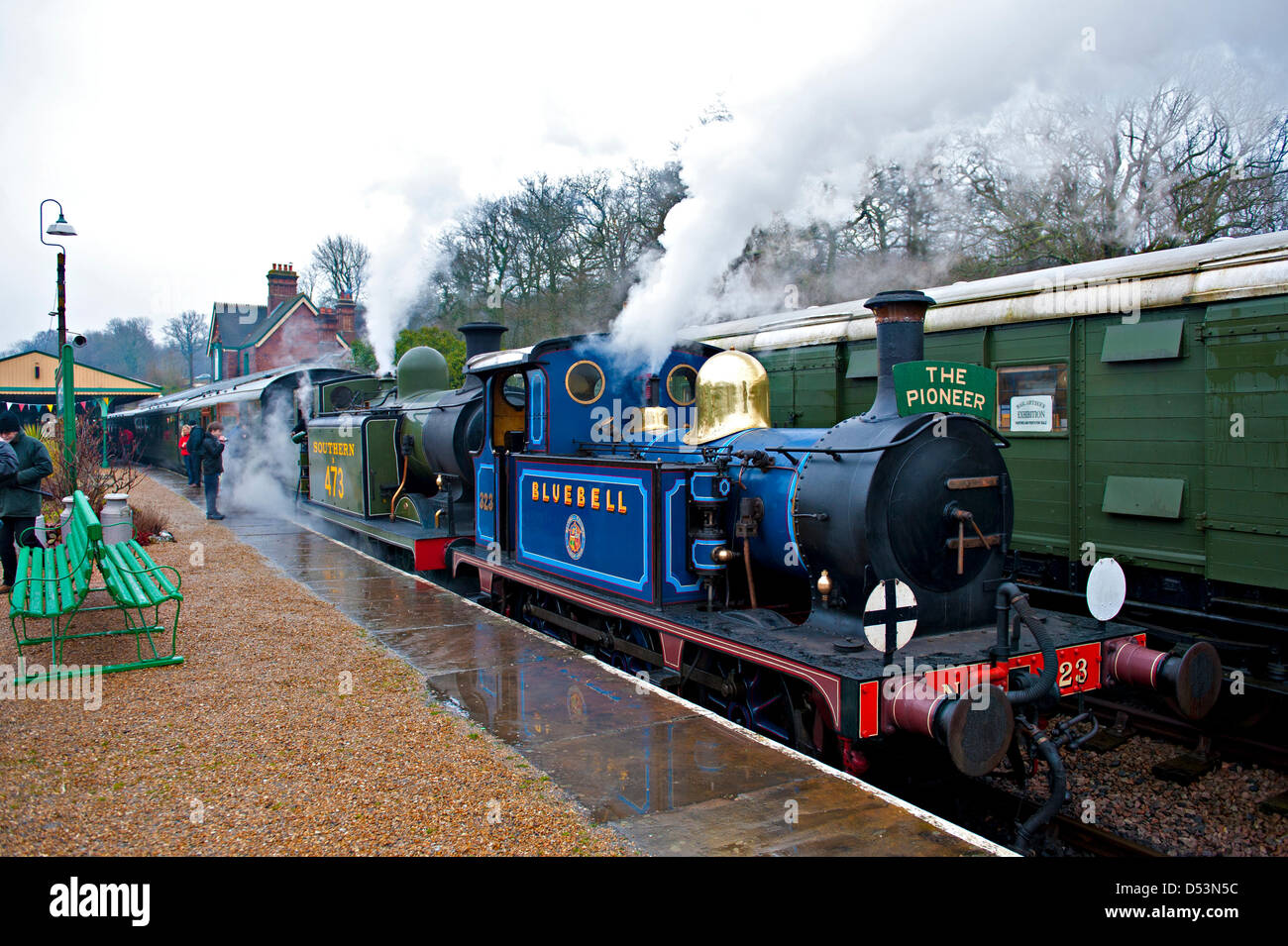 The Bluebell Railway, Sussex, UK on the first day of the Gala ...